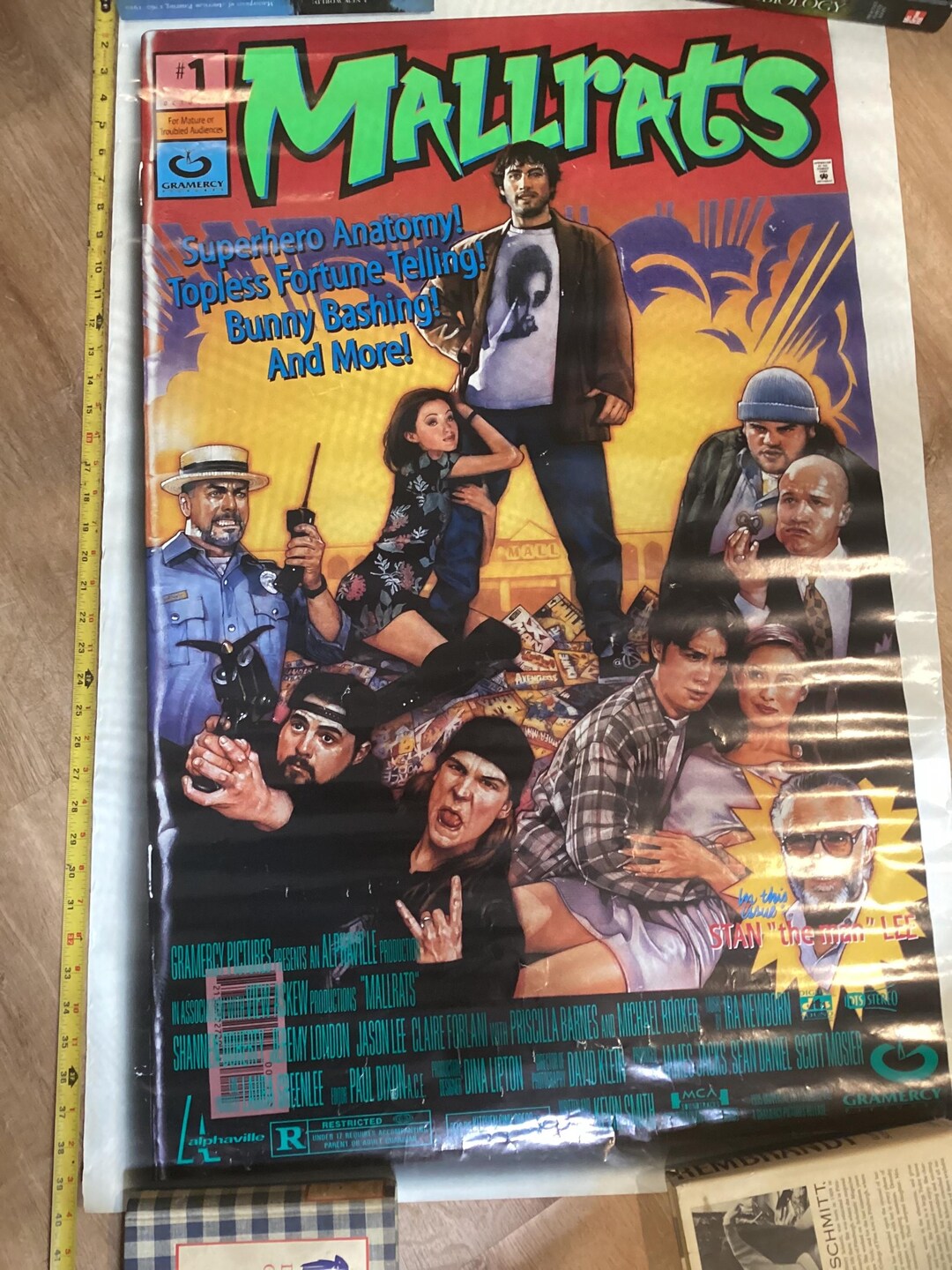 Mallrats One Sheet Movie Poster Superhero Anatomy! Gramercy Pictures ...