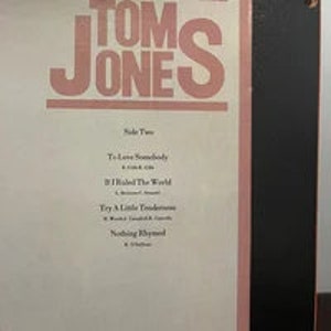 Tom Jones Tom is Love Vinyl Record Epic Records - Etsy
