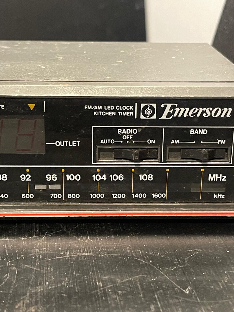 Vintage Emerson AM/FM LED Clock Kitchen Timer & Radio - Etsy