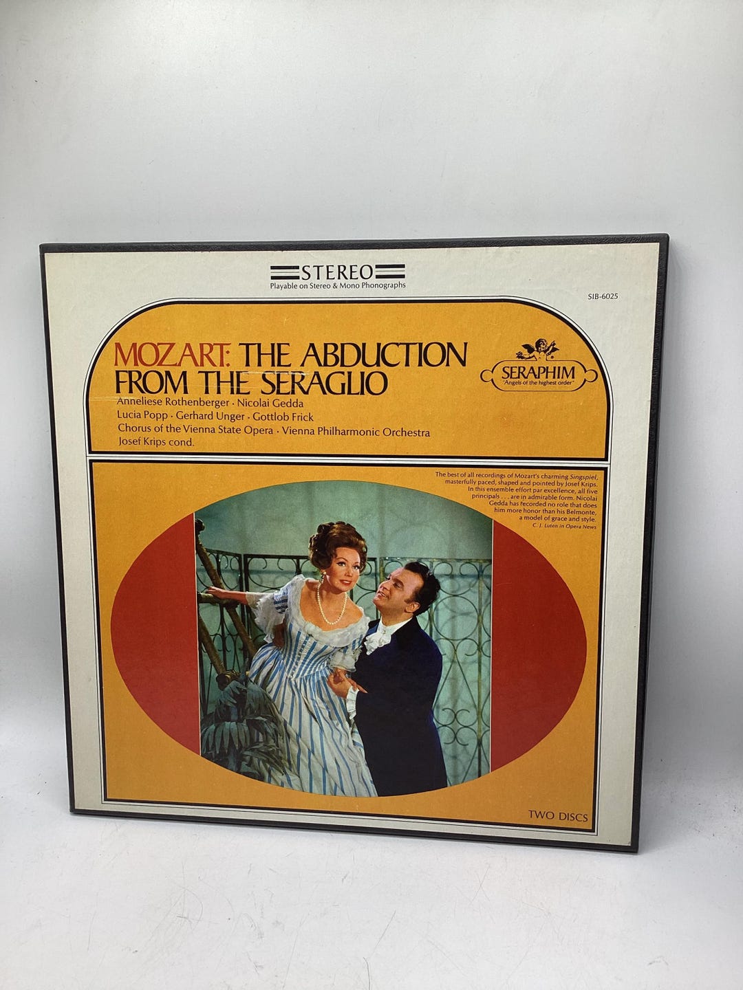 Mozart: the Abduction From the Seraglio Seraphim SIB-6025 Two Discs ...