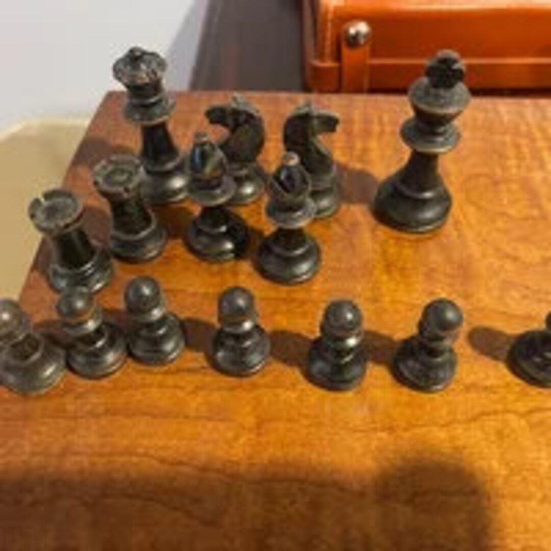 Vintage Chess Pieces Incomplete Set With Box - Etsy