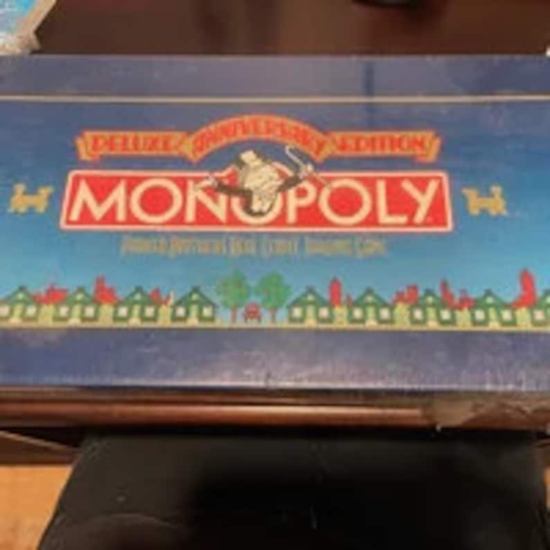 Monopoly Deluxe Anniversary Edition Parker Brothers Real Estate Trading ...