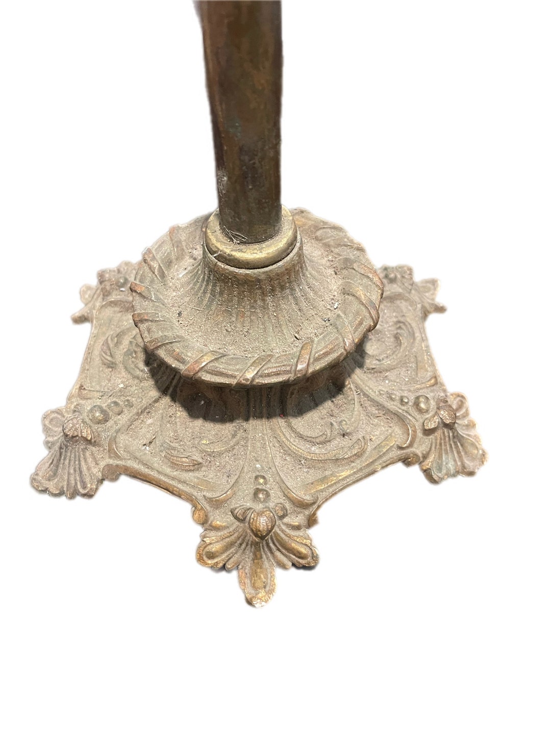 Vintage Tall Lamp Base Ornate Design 20.25 In. H X 6.5 In. W Base no ...