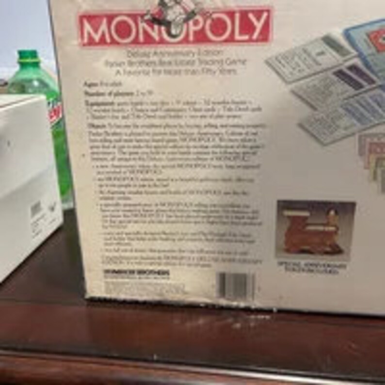 Monopoly Deluxe Anniversary Edition Parker Brothers Real Estate Trading ...