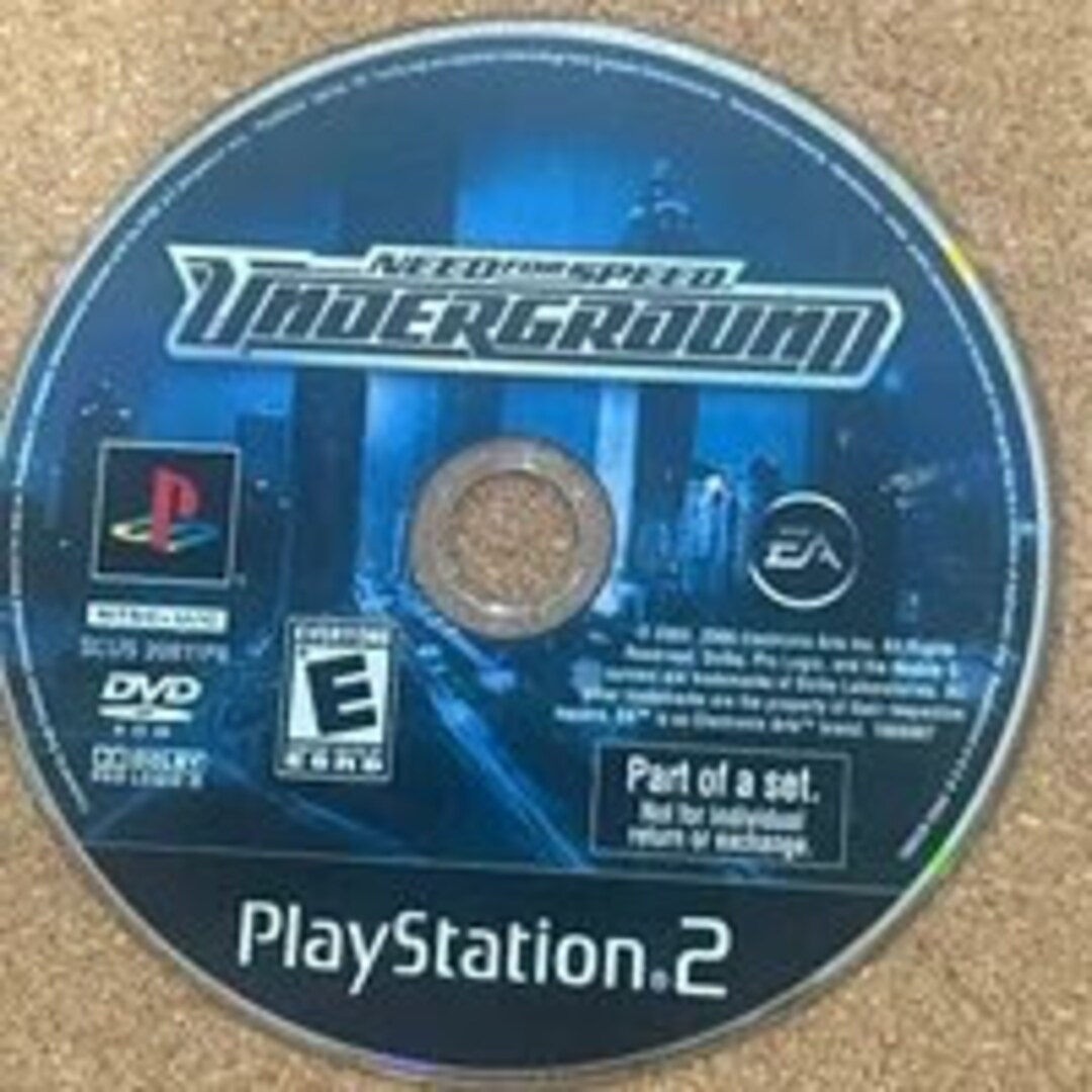 Need for Speed Underground Sony Playstation 2 PS2 Video Game Rated E ...