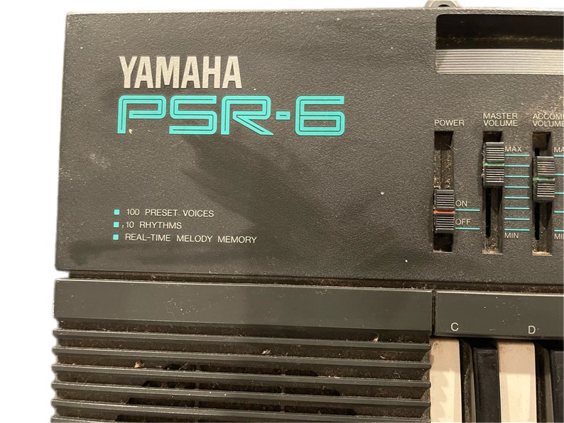 Vintage Yamaha PSR-6 Black Keyboard Synthesizer - Etsy