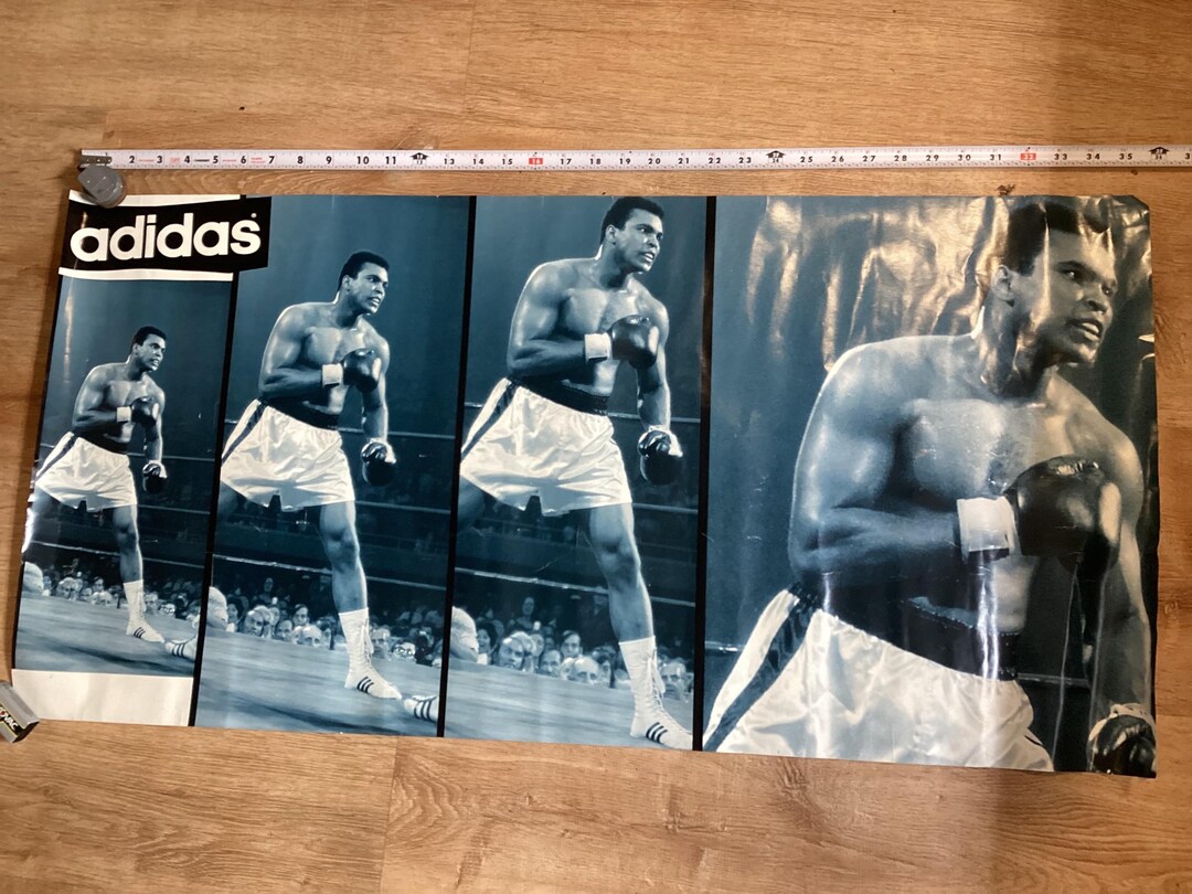 Adidas Muhammad Ali Boxing Black & White 4 Pictures Promo Poster 36x18 ...