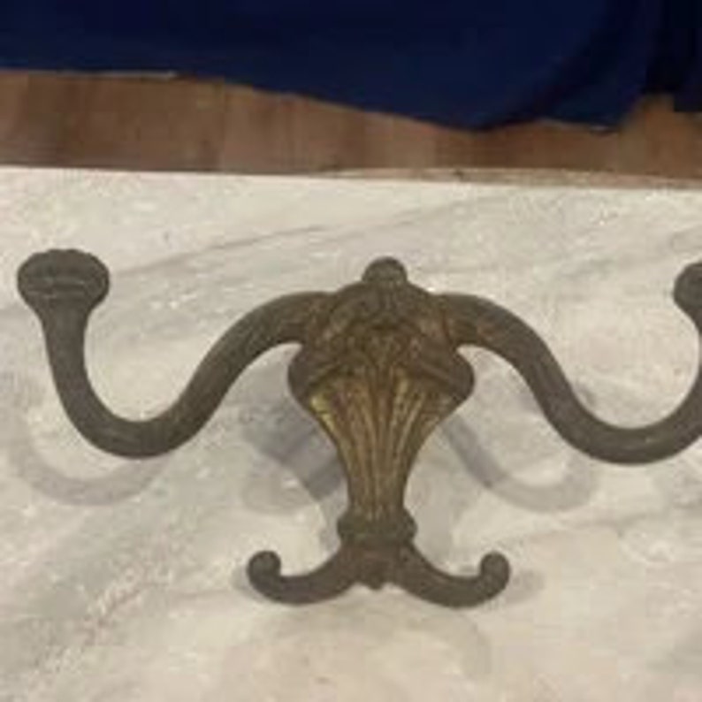 2 Antique Victorian Style Metal Coat Hat Hanger With Double Hooks 8 ...