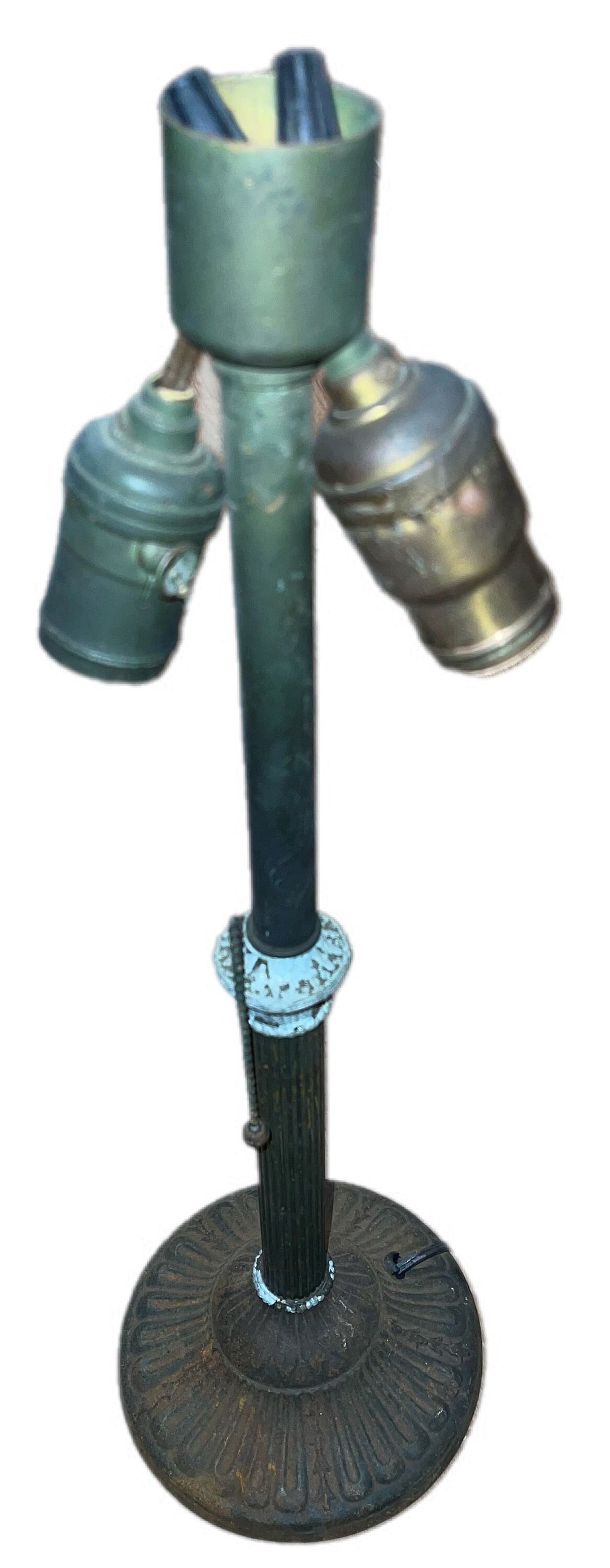 Vintage Rainaud Green Double Bulb Metal Table Lamp Base - Etsy