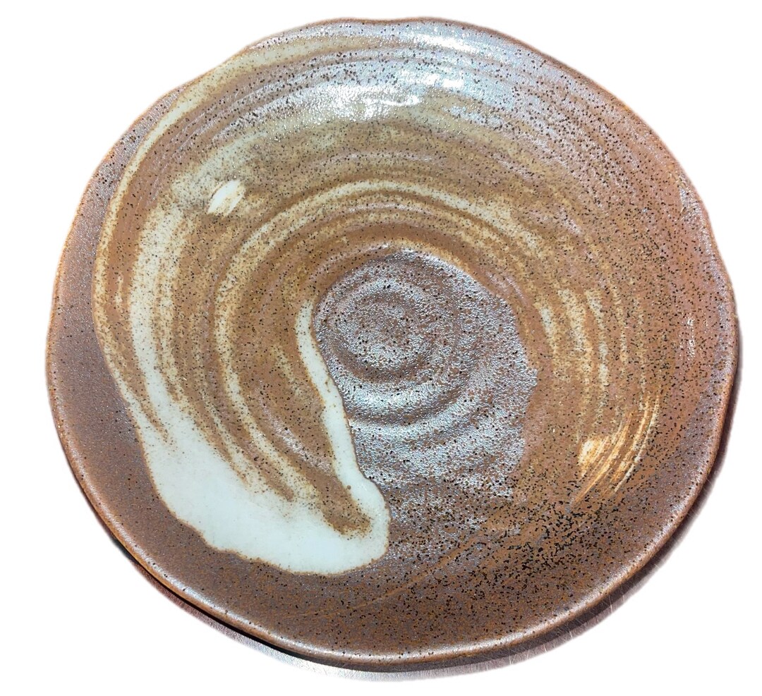 4 Brown White Swirl Circle Pattern Ceramic Plates Made in Japan 9 ...