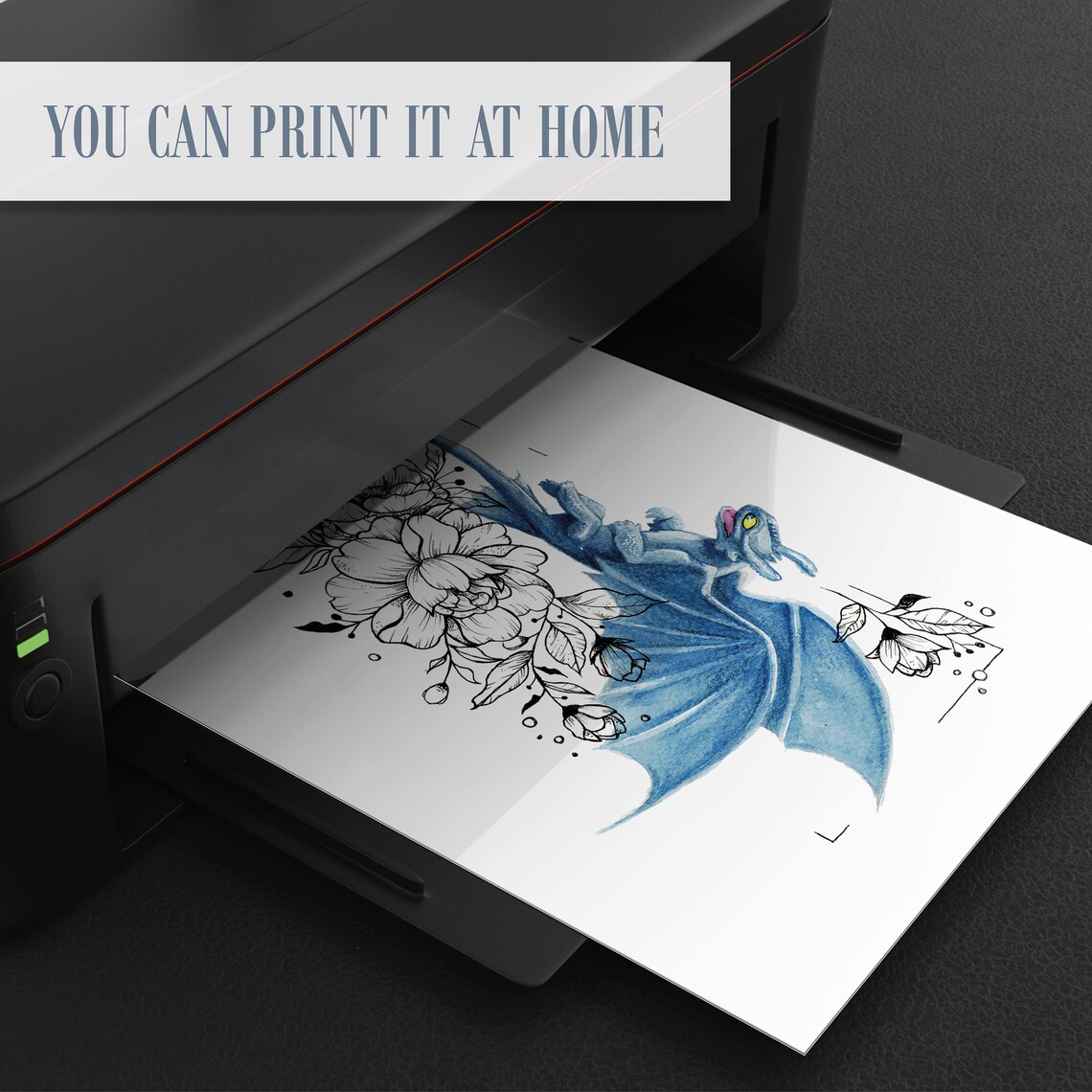 Dragon Illustration. Flowers Tattoo Design. Flower Print. Httyd Design ...