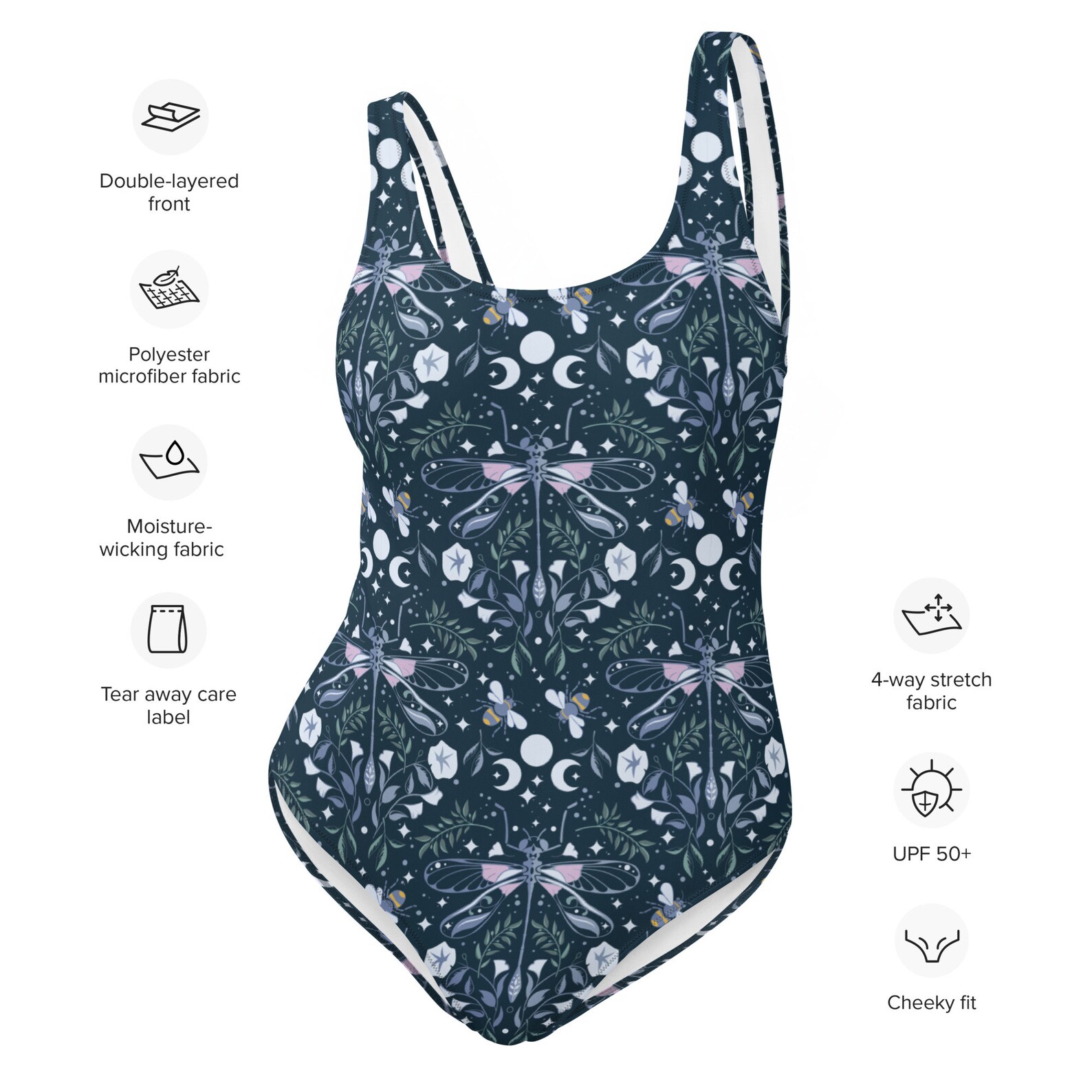 Woman Swimsuit Eco-friendly. Wiccan Dragon-fly Swimsuit. Witchy ...