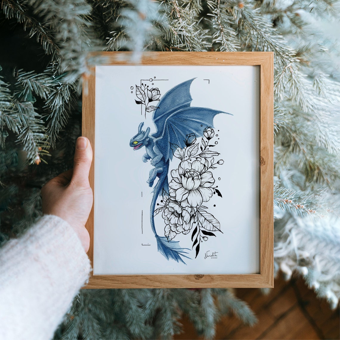 Dragon Illustration. Flowers Tattoo Design. Flower Print. Httyd Design ...