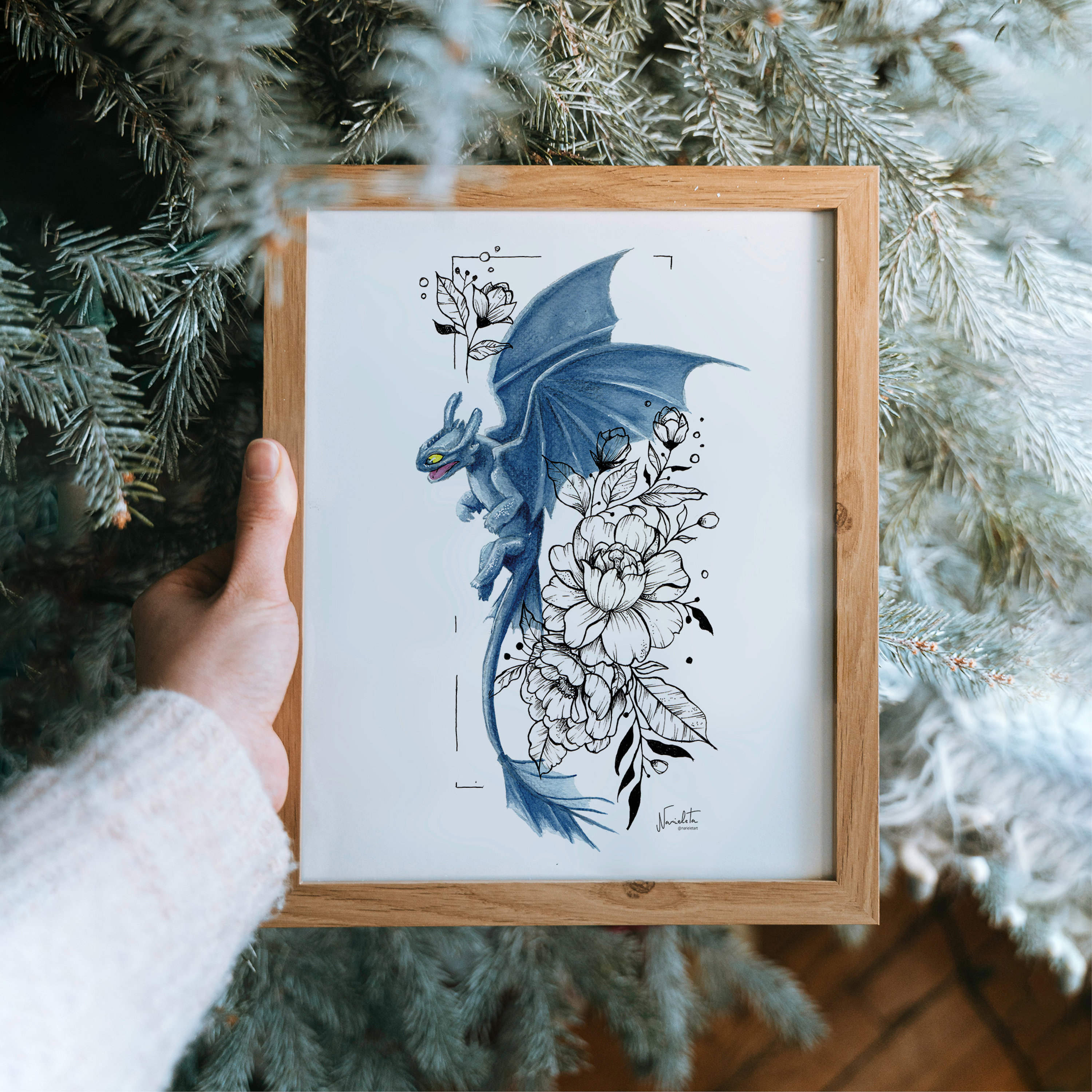Dragon Illustration. Flowers Tattoo Design. Flower Print. Httyd Design ...