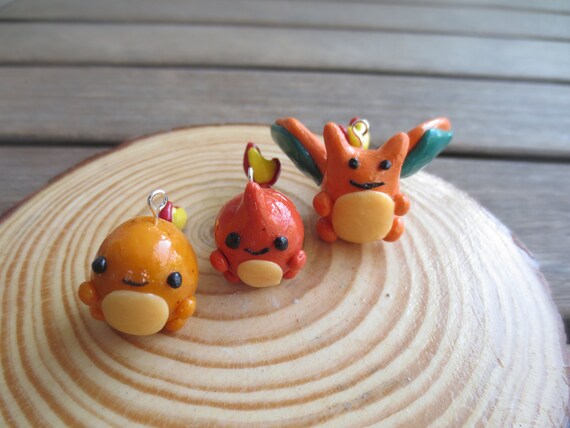 Charmander Charmeleon or Charizard Charms | Etsy