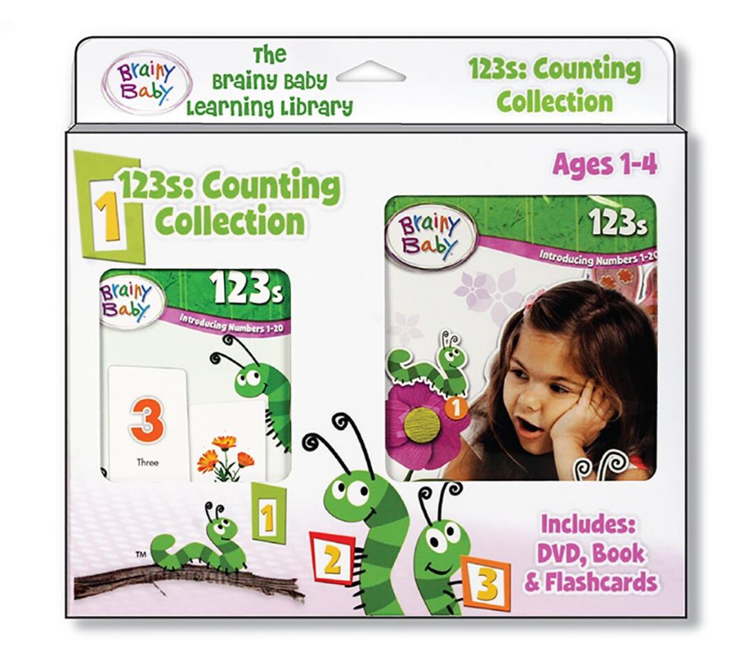 Brainy Baby DVD, Board Book & Flashcards : Introducing Numbers 1 to 20 ...
