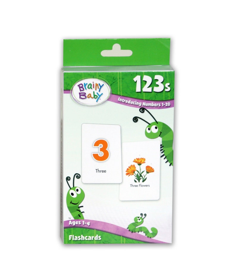 Brainy Baby DVD, Board Book & Flashcards : Introducing Numbers 1 to 20 ...