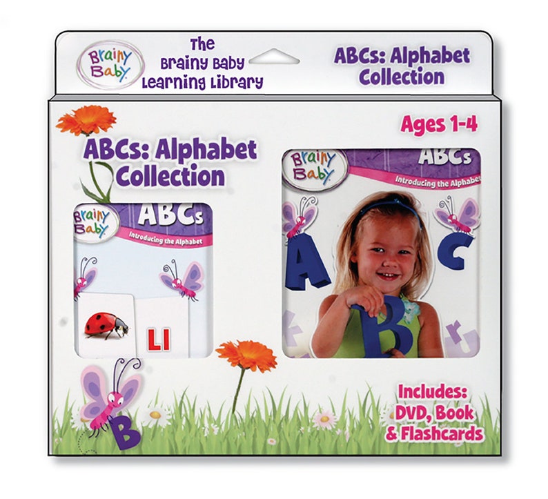Brainy Baby® Abcs DVD, Board Book & Flashcards Set of 3 : Introducing ...