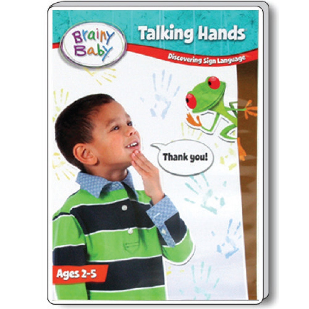 Brainy Baby® Talking Hands DVD, Board Book & Flashcards Set of 3 ...