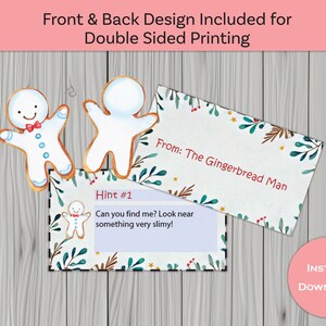 Customizable Holiday Gingerbread Man Scavenger Hunt Printable | 12 Clue ...