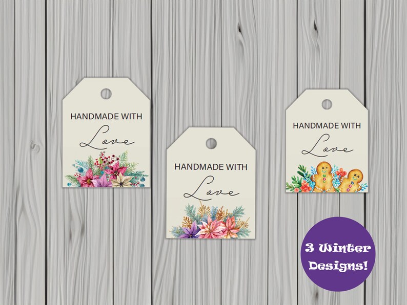 Editable Winter Gift Tags: Printable Holiday Designs (PDF) - Etsy