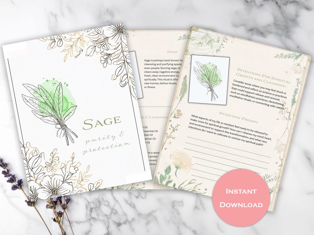 Botanical Printable Journal With Intention Setting Prompts for ...