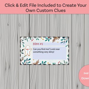 Customizable Holiday Gingerbread Man Scavenger Hunt Printable | 12 Clue ...