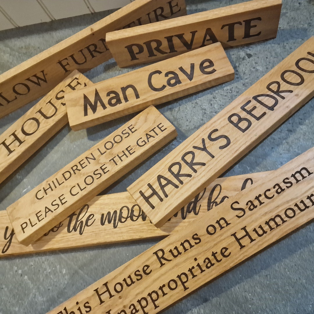 Custom Personalised Solid Oak Sign - Etsy