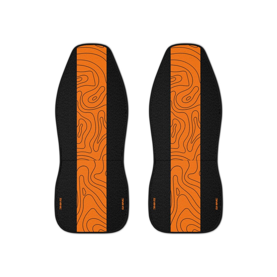 Orange Topography Map Car Seat Covers - Universal Fit, Set of 2 - Etsy