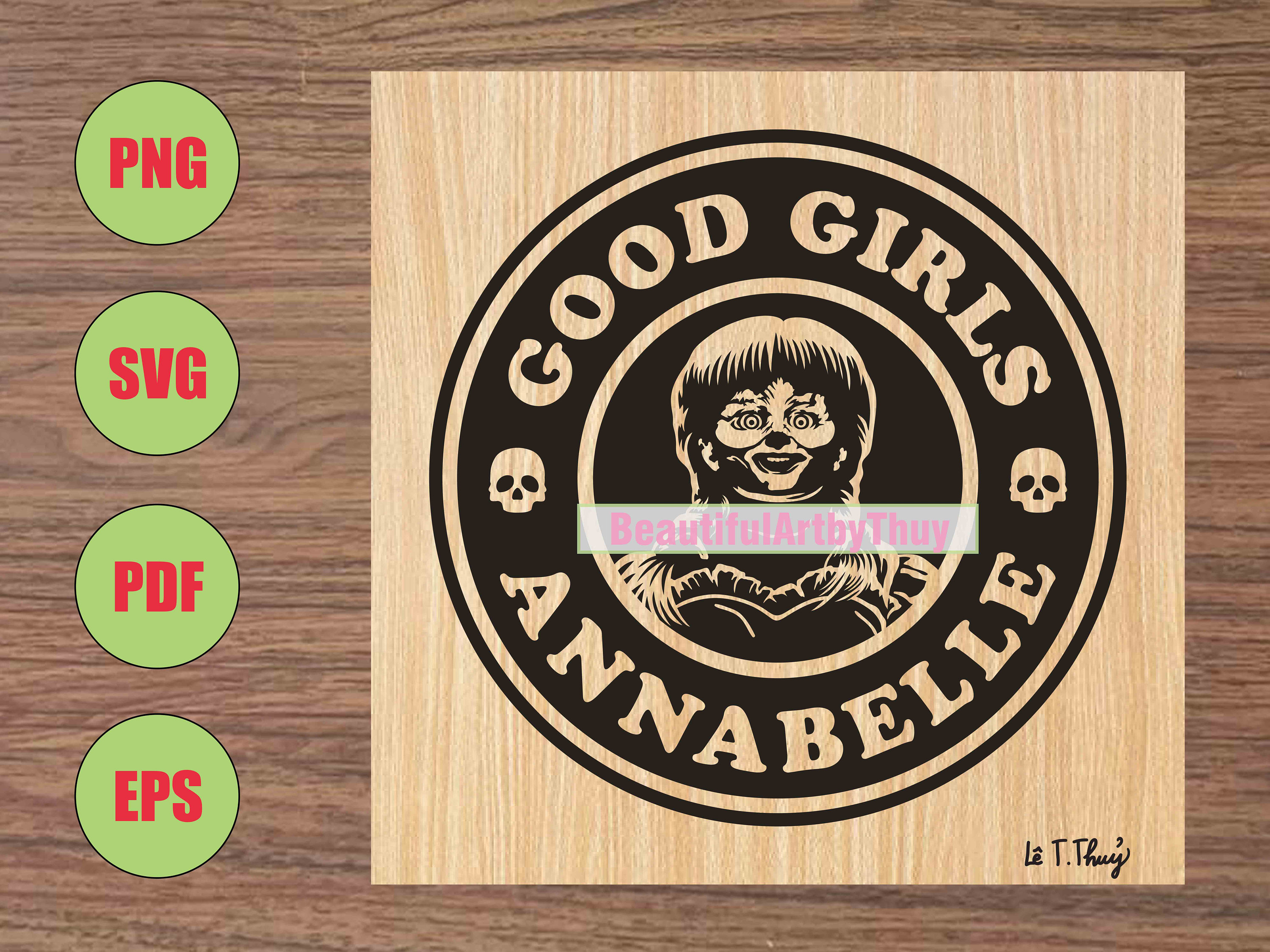 Annabelle Starbucks Inspired SVG, Good Girls Annabelle, Horror Movie ...