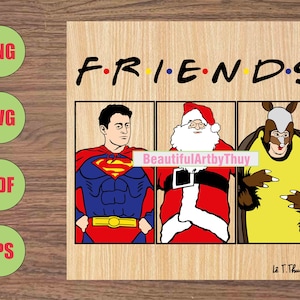 Friends Christmas Layered SVG, Christmas Friends Fan SVG, Winter Cricut ...