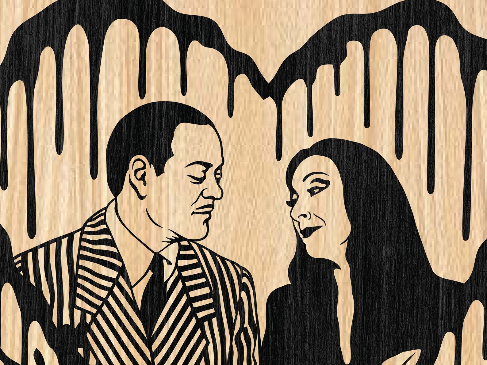 Morticia and Gomez Addams SVG, the Addams Family PNG, Gothic Wedding ...