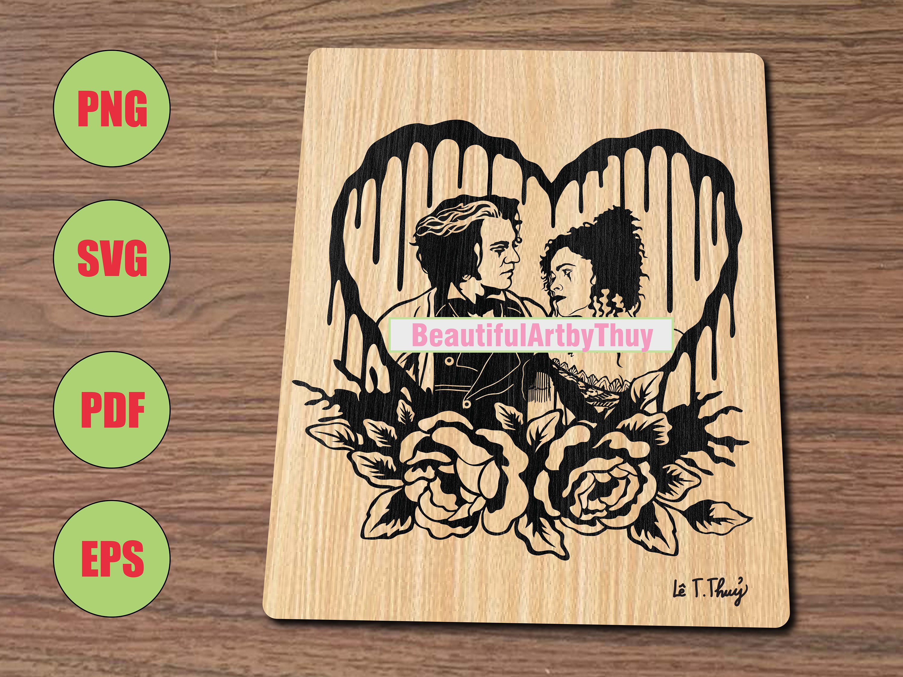 Sweeny Todd and Mrs Lovett SVG, Halloween Laser Engrave Decor, Demon ...