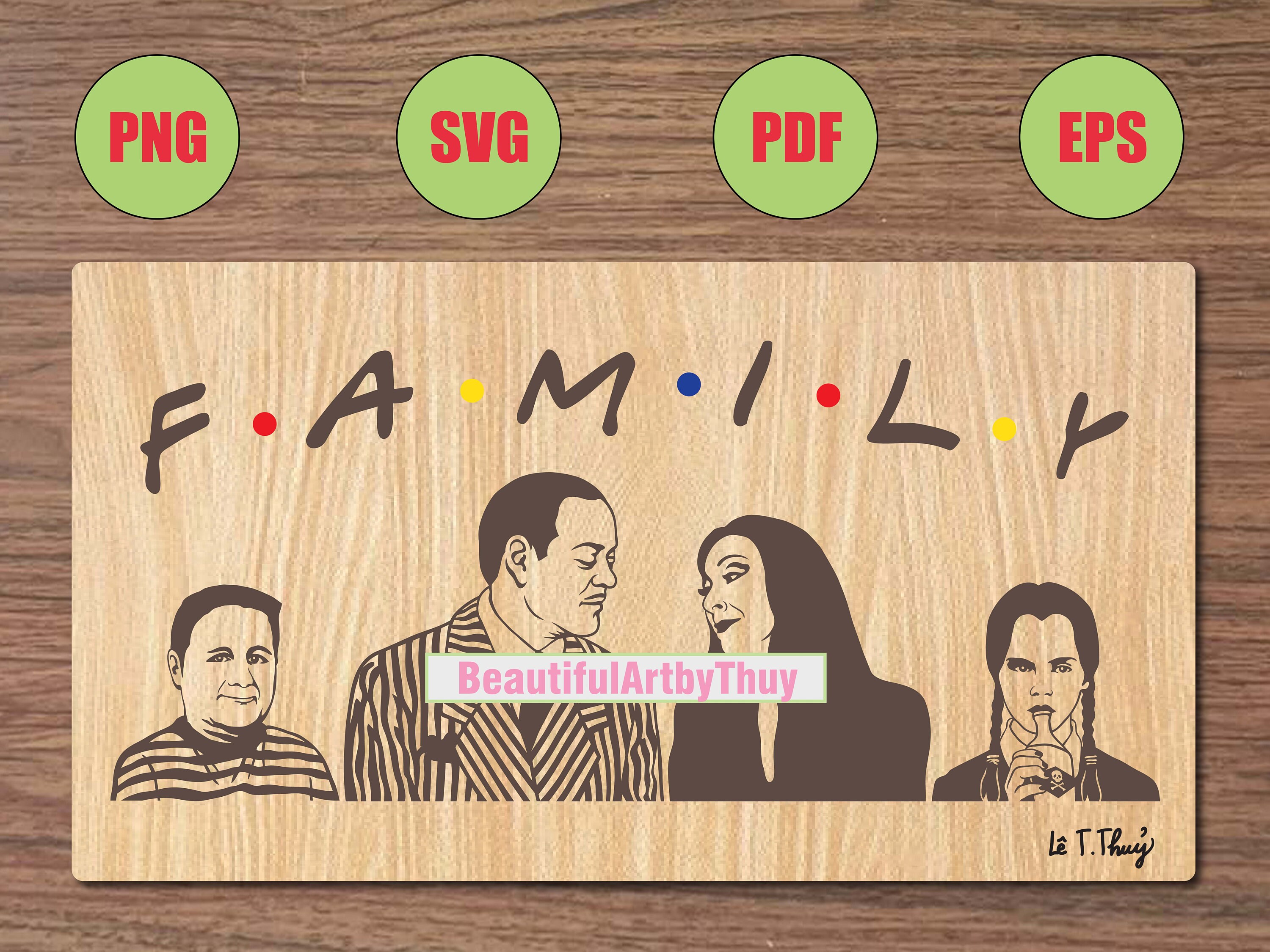 The Addams Family SVG, Goth Family, Dark Horror Comedy, Goth Movie Fan ...