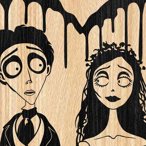 Victor And Emily SVG, Corpse Bride SVG, Gothic Wedding Panel, Halloween ...