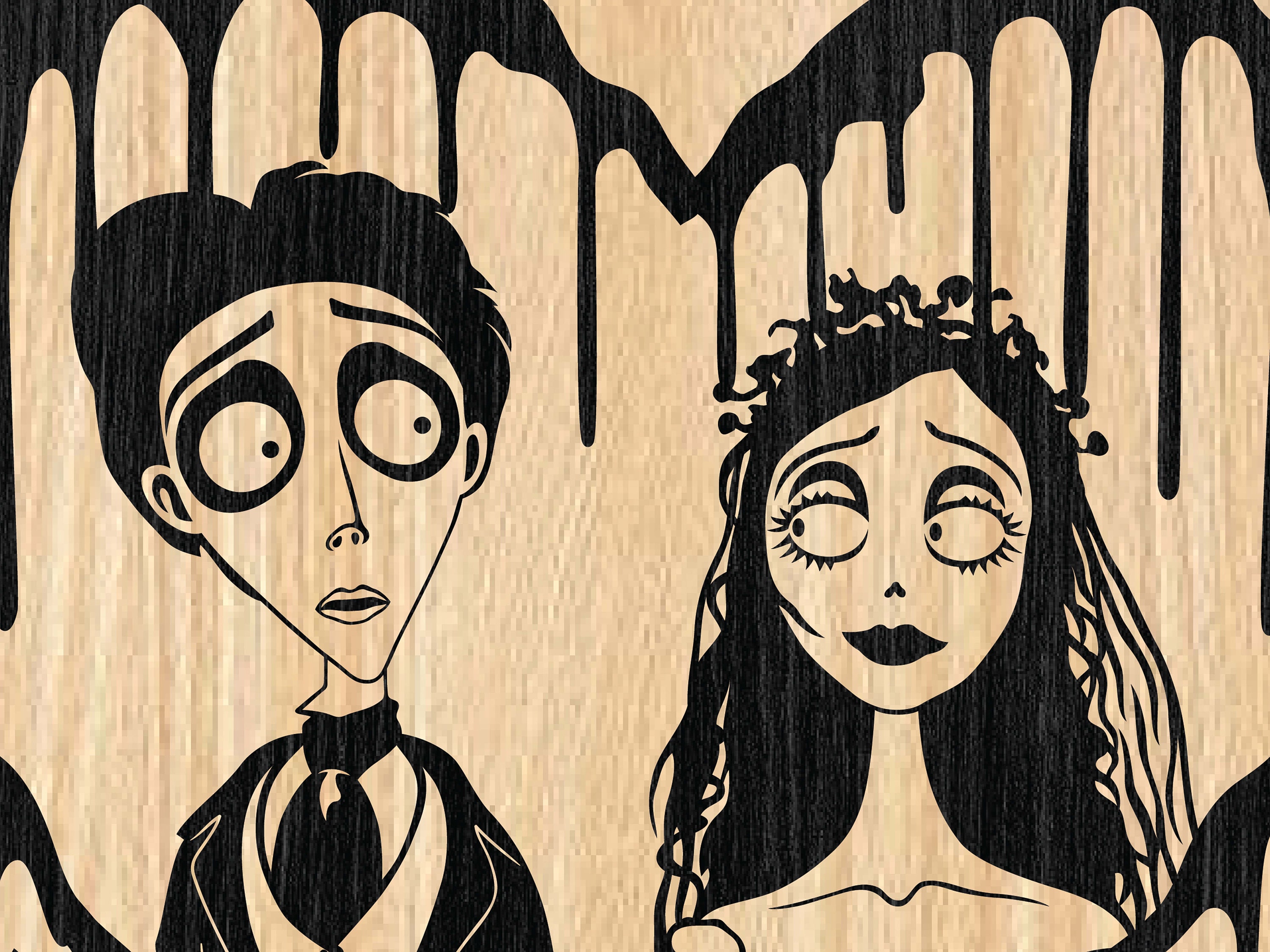 Victor and Emily SVG Corpse Bride SVG Gothic Wedding Panel - Etsy Canada