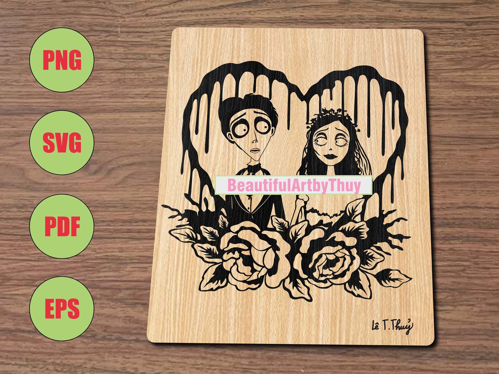 Victor and Emily SVG, Corpse Bride SVG, Gothic Wedding Panel, Halloween ...