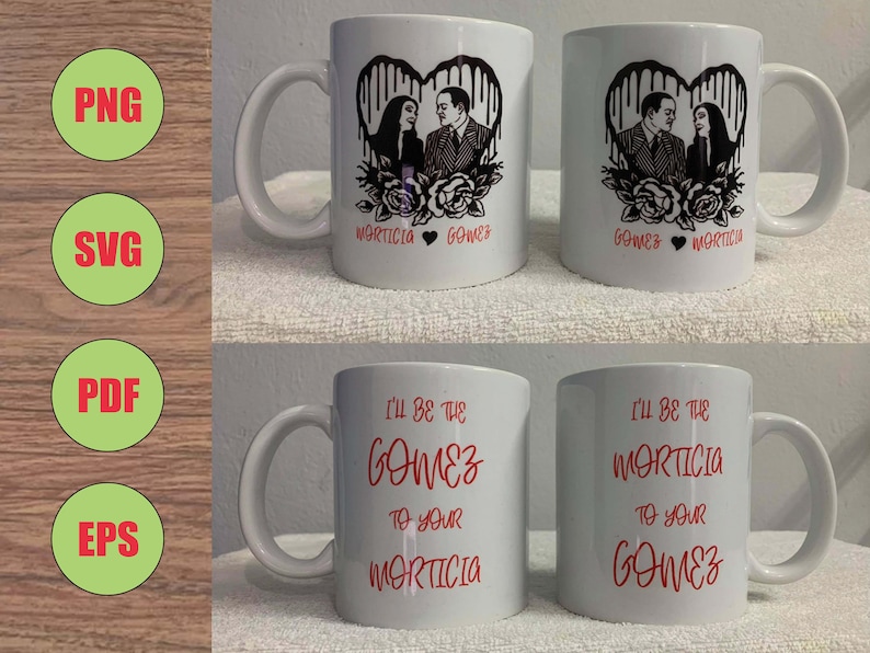 Morticia and Gomez Addams SVG the Addams Family PNG Gothic - Etsy Israel