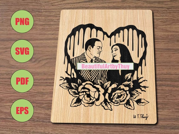 Morticia and Gomez Addams SVG the Addams Family PNG Gothic - Etsy Israel