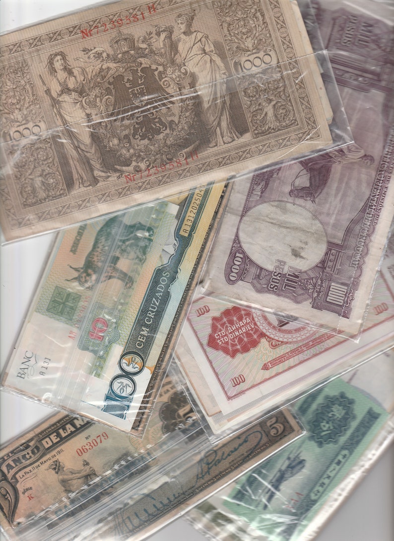 20 Different World Banknote Lot - Etsy