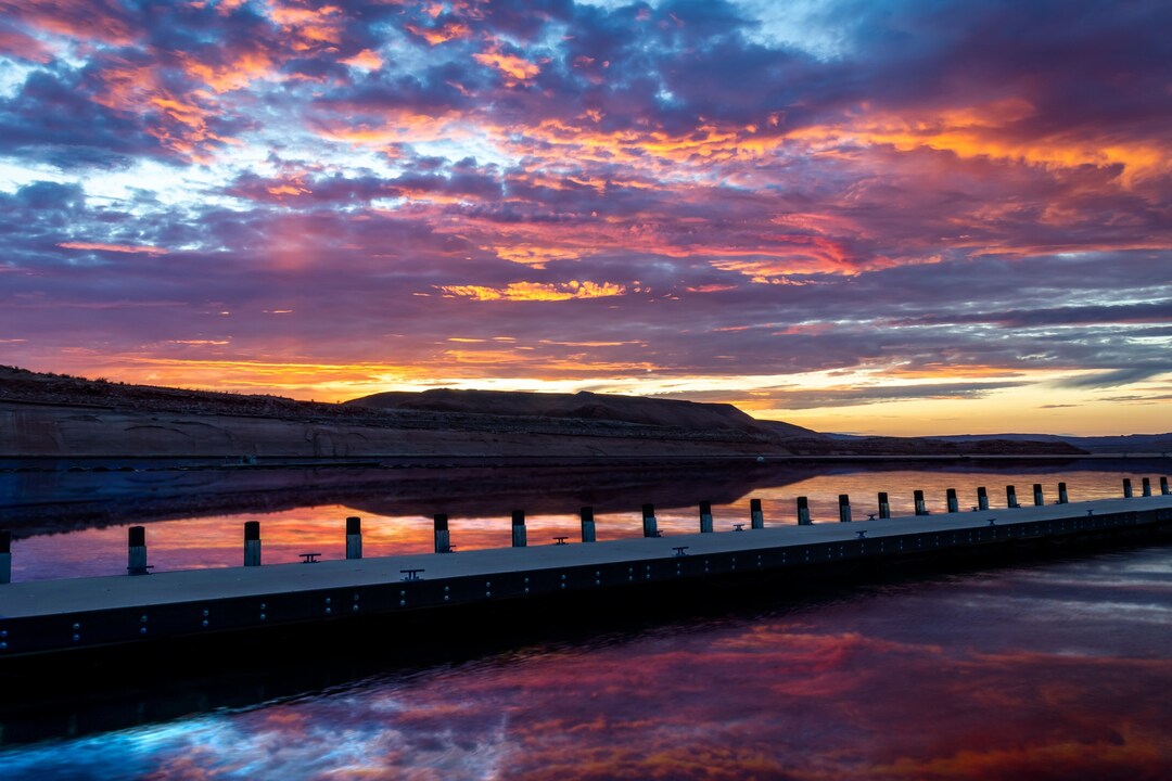 Lake Powell Canvas Wall Art | Lake Powell Wall Art | Sunset Reflection ...