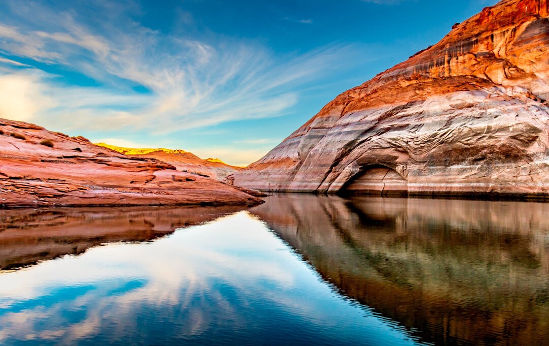 Lake Powell Reflection | Lake Powell Wall Art | Wall Canvas | Sandstone ...