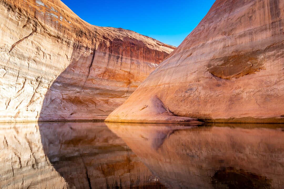 Lake Powell Canyon Wall Reflection Print - Etsy