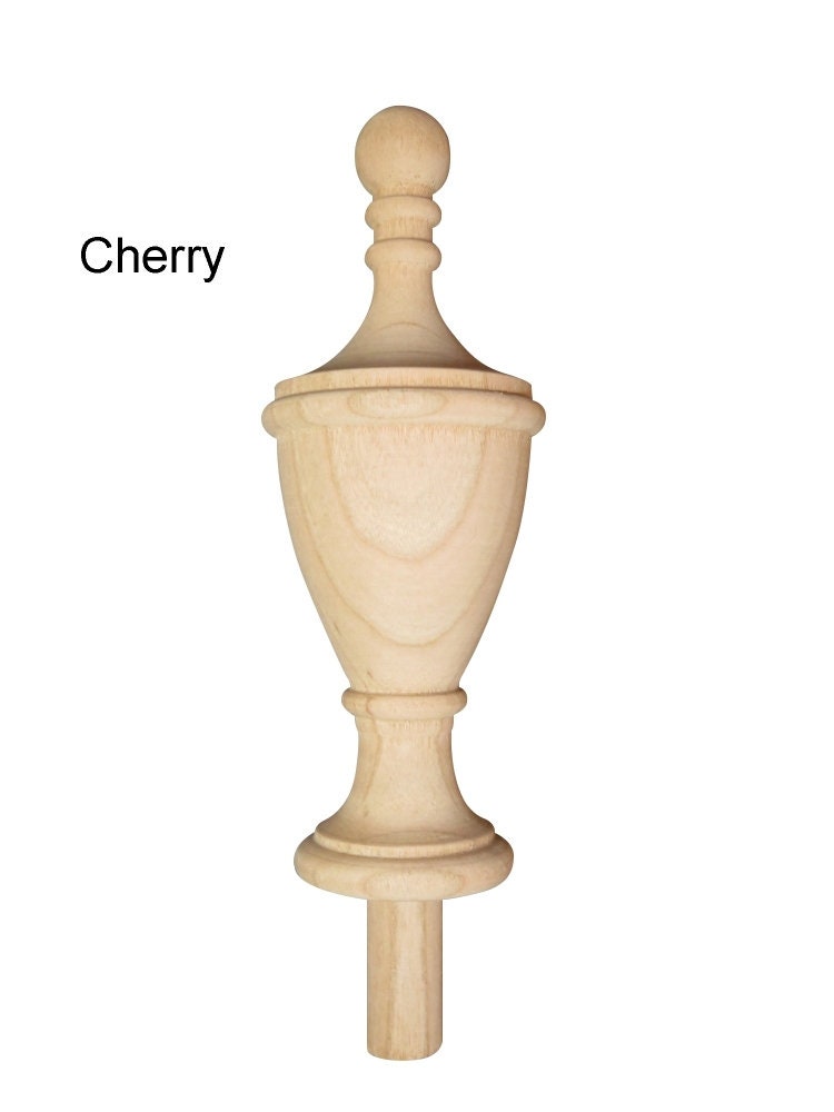 Wooden Finial Bed Post. 4 3/4 H X 1 3/4 W X 1 3/8 Base. Choice Red Oak ...