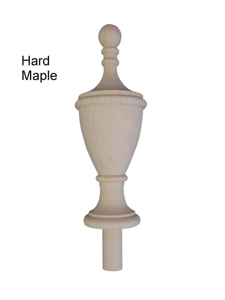 Wooden Finial Bed Post. 4 3/4 H X 1 3/4 W X 1 3/8 Base. Choice Red Oak ...