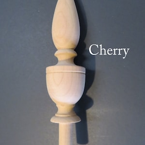 Wood Finial. Pencil Post, Rice Bed or Canopy Style Beds. 5 H X 1 1/4 W ...