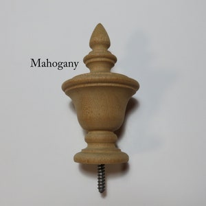 Wood Finial Replacement Bed Post 4-7/8 H X 2-3/4 W X 1-3/4 Base. Wood ...
