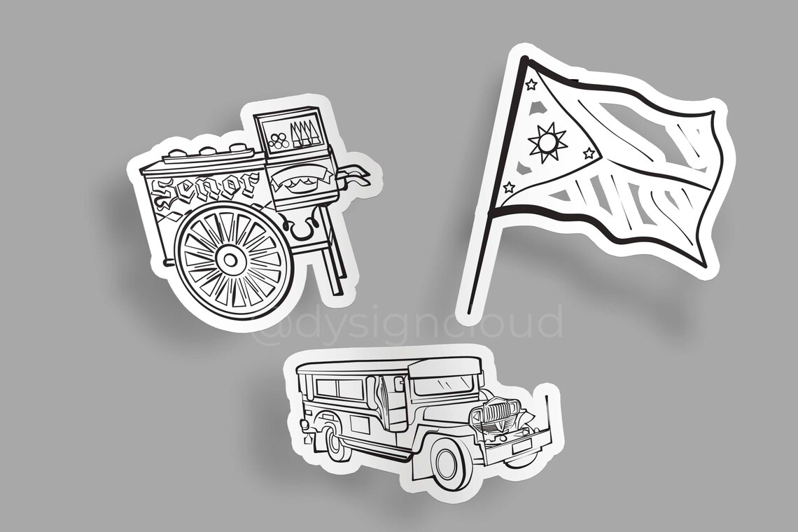 A-Z Modern Filipino Alphabet Clipart , Filipino Hand Drawn Icons ...