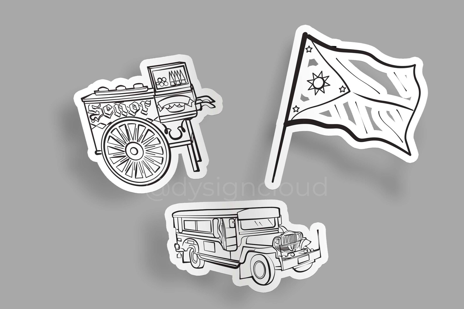 A-Z Modern Filipino Alphabet Clipart , Filipino Hand Drawn Icons ...