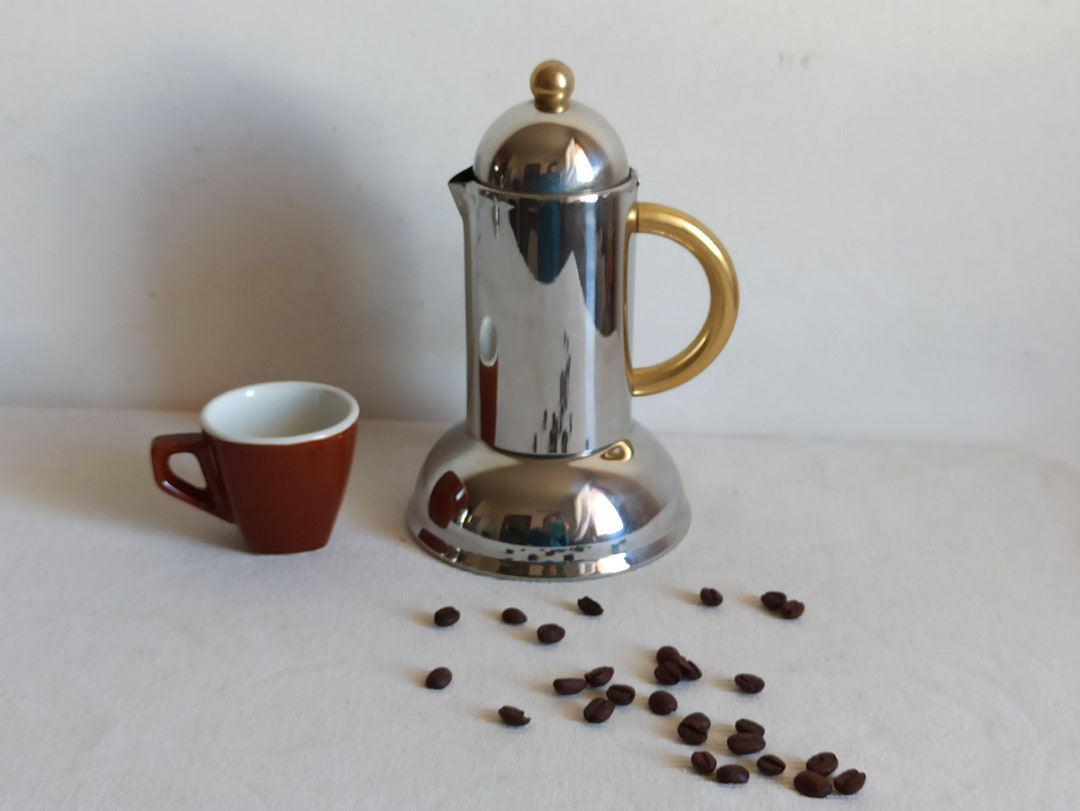 Inoxpran, Italian Stovetop Moka Pot Orchidea, Designer Espresso Maker ...